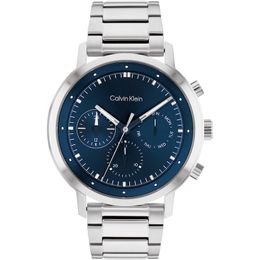 Calvin Klein Herren Multifunktionsuhr &raquo;GAUGE&laquo; Quarzuhr, Armbanduhr, Herrenuhr, Datum, Edelstahlarmband silber Einheitsgr&ouml;&szlig;e