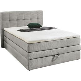 Jockenh&ouml;fer Boxspringbett &raquo;AMY mit Bettkasten, inkl. Bonnell- oder Taschenfederkernmatratze H2-H4&laquo; mit 6 cm Kaltschaum-Topper, Cord-Bezug, 120x200 und 140x200 cm 