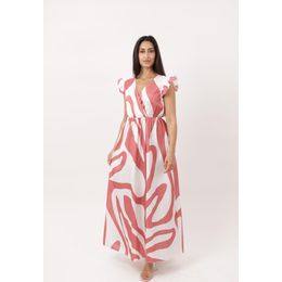 Elara Kleid Damen Gr&ouml;&szlig;e 42 pitaya / wei&szlig; Sommerkleid