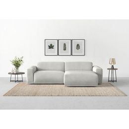 Trendmanufaktur Ecksofa &raquo;Braga, mit hochwertigem Kaltschaum, L-Form, Japandi-Design&laquo; modernes Sofa, Couch mit hohem Sitzkomfort, 255/72/160 cm (B/H/T)