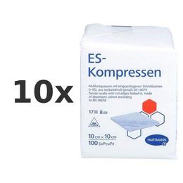 Paul Hartmann AG 10x Es-kompressen Unsteril 10x10 cm 8fach 100St 100 St