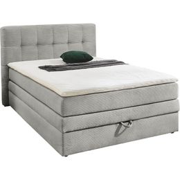Jockenh&ouml;fer Boxspringbett &raquo;AMY mit Bettkasten, inkl. Bonnell- oder Taschenfederkernmatratze H2-H4&laquo; mit 6 cm Kaltschaum-Topper, Cord-Bezug, 120x200 und 140x200 cm 