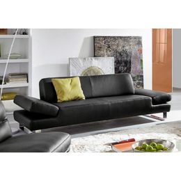 W.Schillig 2-Sitzer &raquo;taboo Designsofa mit hohem Sitzkomfort, Breite 202cm, Sitztiefe 59cm&laquo; mit Normaltiefe, inklusive Armlehnenverstellung schwarz 
