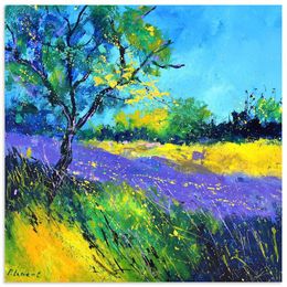 Artland Wandbild &raquo;Lavender field&laquo; Wiesen & Baumbilder 1 Stk. tlg. als Alubild, Leinwandbild, Poster, Wandaufkleber in verschied. Gr&ouml;&szlig;en bunt Alu Dibond B/H/T: