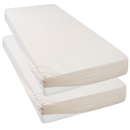 OTTO home Spannbettlaken &raquo;Strawberry in uni oder bunten Rainbow-Colors&laquo; f&uuml;r Matratzen bis 18cm H&ouml;he, Spannbetttuch, Baumwollmischung beige Jersey, 