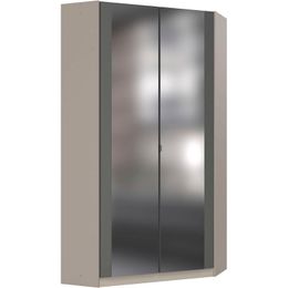 wimex Eckschrank &raquo;Marburg wahlweise mit Spiegel&laquo; Schrank mit viel Stauraum, in verschiedenen Farben erh&auml;ltlich Holzwerkstoff Saharagrau, B/H/T: 95cm x 199cm