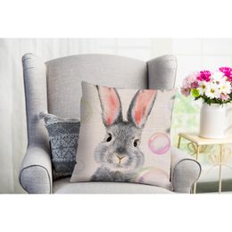 queence Dekokissen &raquo;Bambino&laquo; s&uuml;&szlig;er Hase bunt Polyester B/L: 40cm x 40cm, 1 Stk.