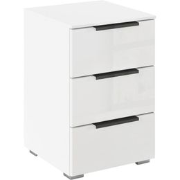 Rauch Nachtkommode &raquo;Nachttisch Nachtkonsole MONTCLAR Frontauswahl Dekor/Hochglanz/Glas&laquo; Breite 40 cm / H&ouml;he 61 cm, inkl. Soft-Close-Funktion, mit 3 