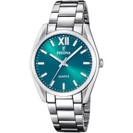 Festina Damen Quarzuhr &raquo;Boyfriend Collection&laquo; Armbanduhr, Damenuhr, Edelstahlarmband silber Einheitsgr&ouml;&szlig;e