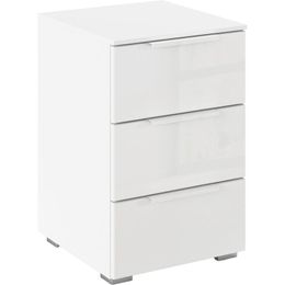 Rauch Nachtkommode &raquo;Nachttisch Nachtkonsole MONTCLAR Frontauswahl Dekor/Hochglanz/Glas&laquo; Breite 40 cm / H&ouml;he 61 cm, inkl. Soft-Close-Funktion, mit 3 