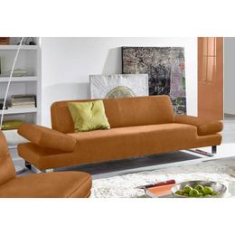 W.Schillig 2-Sitzer &raquo;taboo Designsofa mit hohem Sitzkomfort, Breite 202cm, Sitztiefe 59cm&laquo; mit Normaltiefe, inklusive Armlehnenverstellung gelb 