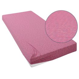 OTTO home Spannbettlaken &raquo;Strawberry in uni oder bunten Rainbow-Colors&laquo; f&uuml;r Matratzen bis 18cm H&ouml;he, Spannbetttuch, Baumwollmischung pink Jersey, 