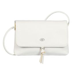 Tom Tailor Damen Tom Tailor Umh&auml;ngetasche &raquo;Luna&laquo; mit hochgl&auml;nzendem Logo und kleinem dekorativen Knoten wei&szlig; B/H/T: 21cm x 13cm x 5cm