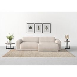 Trendmanufaktur Ecksofa &raquo;Braga, mit hochwertigem Kaltschaum, L-Form, Japandi-Design&laquo; modernes Sofa, Couch mit hohem Sitzkomfort, 255/72/160 cm (B/H/T)
