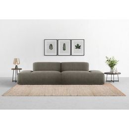 Trendmanufaktur Big-Sofa &raquo;Braga Japandi-Design, toller Sitzkomfort, Designsofa&laquo; in moderner Optik, mit hochwertigem Kaltschaum grau 100% Polyester B/H