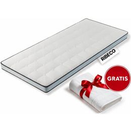 Ribeco Topper &raquo;Aaron, Topper 90x200 cm,180x200 cm&laquo; Matratze, Boxspringbett geeignet, ergonomisch, Made in EU wei&szlig; Gelschaum B/L: 160cm x 200cm (1 Stk.