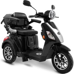 Rolektro Elektromobil &raquo; E-Trike 25 V.3, Lithium Akku&laquo; 1.000 W 25 km/h mit Topcase schwarz Umfangreiche Ausstattung inklusive