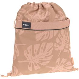 L&auml;ssig L&auml;ssig Kinder L&Auml;SSIG Turnbeutel &raquo;Bold, leaves caramel&laquo; aus recyceltem Material braun B/H/T: 36cm x 42cm
