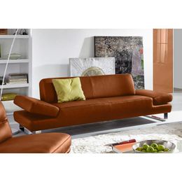 W.Schillig 2-Sitzer &raquo;taboo Designsofa mit hohem Sitzkomfort, Breite 202cm, Sitztiefe 69cm&laquo; mit &Uuml;bertiefe, inklusive Armlehnenverstellung braun 