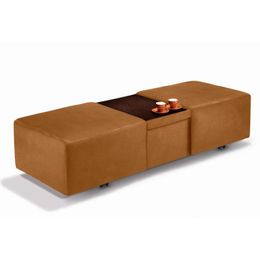 W.Schillig Hocker &raquo;taboo&laquo; ausziehbar, inklusive Zwischenablage gelb Flachgewebe S22 (100% Polyester);Stoff S37 (100% Polyester): Luxus-Microfaser in 