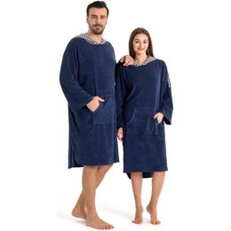 Kangaroos Badeponcho &raquo;Dalia Surfponcho, ideal f&uuml;r Sauna, Spa & im Urlaub&laquo; 1 Stk. weich, Uni-Farben mit Streifen, leicht, Unisex, f&uuml;r Damen und Herren 