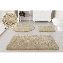 OTTO home Badematte &raquo;Kaarin, uni, viele Farben, Badvorleger, Badezimmer Teppich&laquo; H&ouml;he 30 mm rutschhemmend beschichtet fu&szlig;bodenheizungsgeeignet 