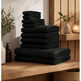 OTTO home Handtuch Set &raquo;Inga, Duscht&uuml;cher, Handt&uuml;cher, G&auml;stet&uuml;cher, Seift&uuml;cher&laquo; 10 Walkfrottier Handt&uuml;cher mit feiner Bord&uuml;re, 100% Baumwolle, 