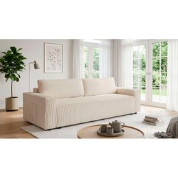 OTTO home Schlafsofa &raquo;CASSI 3-Sitzer, 240 cm - OTTO. Verl&auml;ssliche Qualit&auml;t.&laquo; Schlaffunktion (134/200), Bettkasten, Cord, Unser Tiefpreis B/H/T: 240cm 