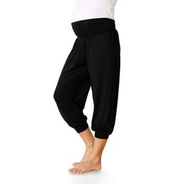 Neun Monate Damen Umstandsharemshose &raquo;Viskose Haremshose f&uuml;r Schwangerschaft und Stillzeit&laquo; , mit elastischem Bund schwarz 44/46, N-Gr
