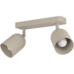 Eglo Deckenspot &raquo;TILSTON Spotlampe - Stahl - E14 - 2X40W - IP20&laquo; E14 1 Stk. Deckenlampe, Deckenstrahler, Strahler, L28 x B8 x H20,5 cm beige 2, H: 