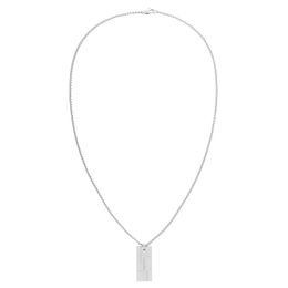 Calvin Klein Herren Kette mit Anh&auml;nger &raquo;Schmuck Edelstahl Halsschmuck Halskette Venezianerkette GRID&laquo; silber Edelstahl, L: 61