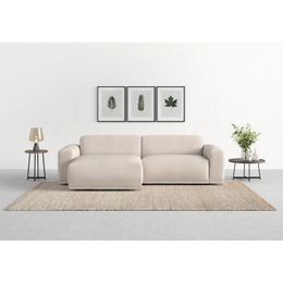 Trendmanufaktur Ecksofa &raquo;Braga, mit hochwertigem Kaltschaum, L-Form, Japandi-Design&laquo; modernes Sofa, Couch mit hohem Sitzkomfort, 255/72/160 cm (B/H/T)