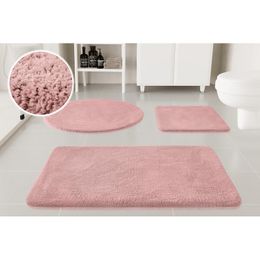OTTO home Badematte &raquo;Neele, uni, viele Farben, Badvorleger, Badezimmer Teppich&laquo; H&ouml;he 20 mm rutschhemmend beschichtet schnell trocknend Badteppich, 