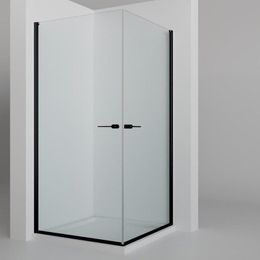 Welltime Eckdusche &raquo;Firenze&laquo; Rahmenloses Design mit extravaganten Griffen, 6mm ESG transparent B/H/T: 90cm x 190cm x 90cm,mit Antikalk-Versiegelung