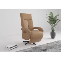 Sit & More sit&more TV-Sessel &raquo;Amica, inkl. Kopfteilverstellung & Drehfunktion&laquo; wahlweise mit 2 Motoren, Akku und Aufstehhilfe beige NaturLEDER ,manuellmit 