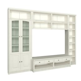 OTTO home Wohnwand &raquo;Soeren, 1 TV-Lowboard, 1 Wandregal, 1 B&uuml;cherregal, 1 Vitrine&laquo; Set, 4 Stk. tlg. Massivholz B/H/T: 278cmcm x 220cmcm x 45cmcm