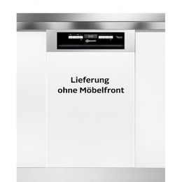 Bauknecht teilintegrierbarer Geschirrsp&uuml;ler &raquo;BK6PB10BS7A0&laquo; 10 Ma&szlig;gedecke PowerClean Hochdruckd&uuml;sen &ndash; reinigt hartn&auml;ckigste Verschmutzungen silber 