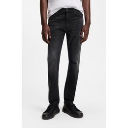 Hugo Herren Hugo Slim-fit-Jeans &raquo;Hugo 734&laquo; aus Stretch-Denim, extra schmal schwarz 31, L&auml;nge 32