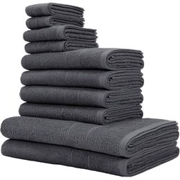 OTTO home Handtuch Set &raquo;Inga, Duscht&uuml;cher, Handt&uuml;cher, G&auml;stet&uuml;cher, Seift&uuml;cher&laquo; 10 Walkfrottier Handt&uuml;cher mit feiner Bord&uuml;re, 100% Baumwolle, 