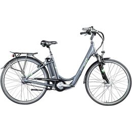 Z&uuml;ndapp Z&uuml;ndapp Unisex &raquo;Green 3.7&laquo; 7 Gang Nabenschaltung Frontmotor 250 W Pedelec, Elektrofahrrad f&uuml;r Damen u. Herren grau 48cm, 28 Zoll (71,12cm)