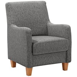 Home Affaire Sessel &raquo;Palmera, B: 70 cm&laquo; mit Federkern grau 100% Polyester;Struktur (100% Polyester);Luxus-Microfaser in Lederoptik (100% Polyester) 