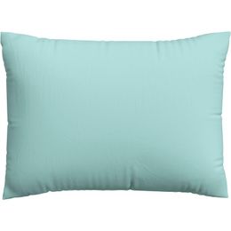 Schlafgut Kissenbezug &raquo;Premium Kissenbezug Knitted Jersey (1 St)&laquo; Ton-in-Ton Rei&szlig;verschluss, Bio-Baumwolle mit Elasthan, Uni, OEKO Tex blau Jersey, Obermaterial