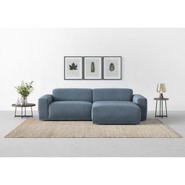 Trendmanufaktur Ecksofa &raquo;Braga, mit hochwertigem Kaltschaum, L-Form, Japandi-Design&laquo; modernes Sofa, Couch mit hohem Sitzkomfort, 255/72/160 cm (B/H/T)