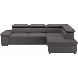 Sit & More sit&more Ecksofa &raquo;Alcudia L-Form, B: 272 cm, Arm- und Kopfteilverstellung, Eckcouch&laquo; optional Schlaffunktion, Komfortsitz braun NaturLEDER B/H/T: 