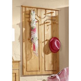 OTTO home Garderobenpaneel &raquo;Klera, mit dekorativen Fr&auml;sungen, Kiefer, Landhausstil&laquo; Made in Europe, Mit 10 Kleiderhaken, aus massiver Kiefer beige 
