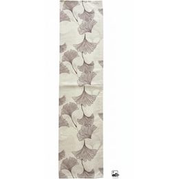 done. Tischl&auml;ufer &raquo;GINKGO&laquo; Bedruckt beige Leinen, Polyester B/L: 40cm x 150cm, 1 Stk., rechteckig