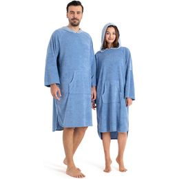 Kangaroos Badeponcho &raquo;Dalia Surfponcho, ideal f&uuml;r Sauna, Spa & im Urlaub&laquo; 1 Stk. weich, Uni-Farben mit Streifen, leicht, Unisex, f&uuml;r Damen und Herren 