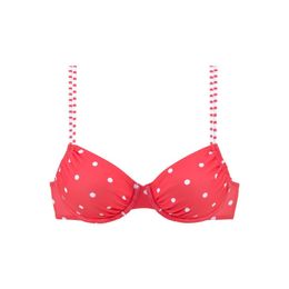 s.Oliver Bikinitop 'Audrey' Damen Gr&ouml;&szlig;e 75 rot / wei&szlig;