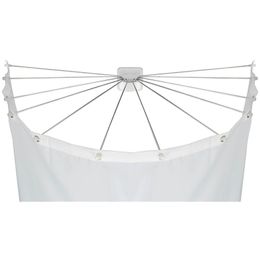 Wenko Duschvorhangspinne Fixma&szlig; Edelstahl rostfrei wei&szlig; Edelstahl, Kunststoff B/L: 11cm x 72cm