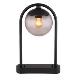 Globo LIGHTING Au&szlig;en-Stehlampe &raquo;MICHAEL&laquo; E27 1 Stk. Au&szlig;enlampe/schwarz/Glas rauchfarben/Richtung Lichtschein: abw&auml;rts schwarz 1 Stk.